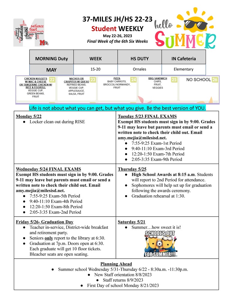 Live Feed | Miles ISD